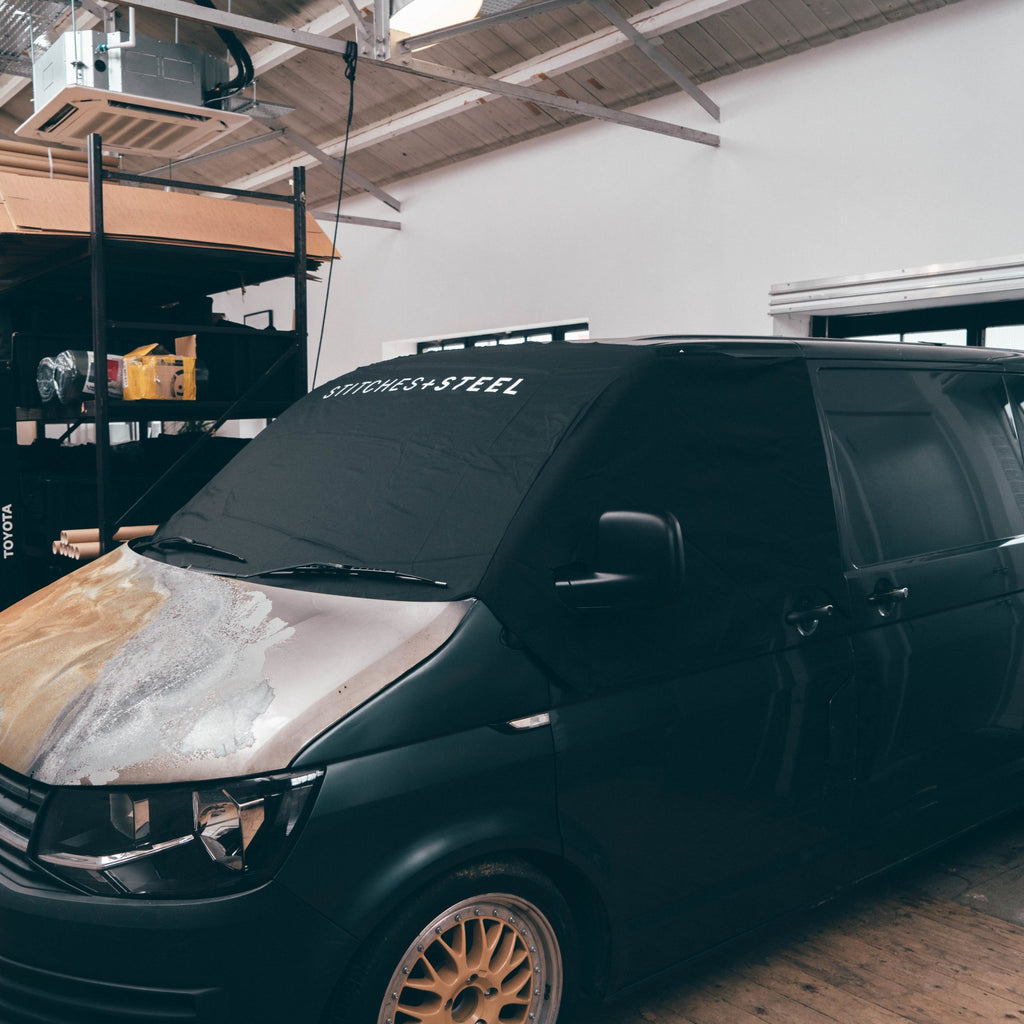 VW Transporter T5, T5.1, T6 Windscreen Cover – STITCHES + STEEL